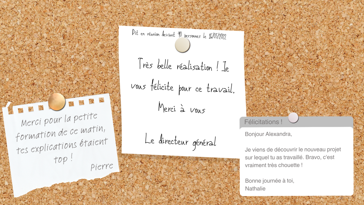 Un mur des retours positifs pour afficher les compliments de tes ...